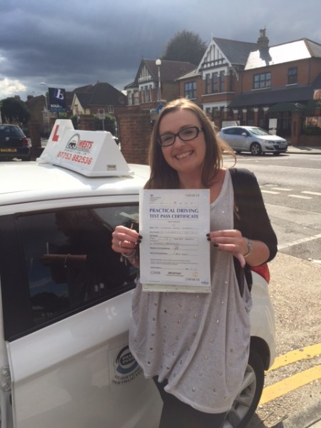 Well done Michelle from Collier Row - Wests School of Motoring